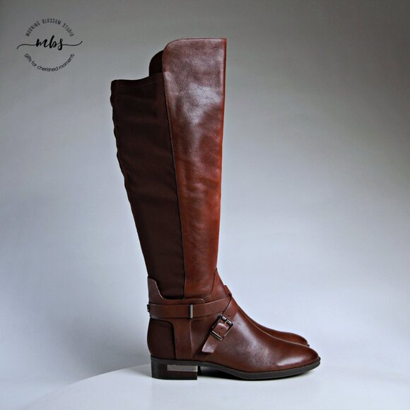 Vince Camuto | Shoes | Euc Vince Camuto Paton Leather Fabric Wide Calf ...